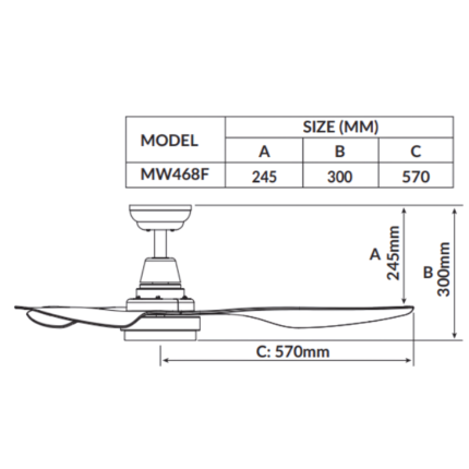 Mowe 45/52" Atlas Series Smart Ceiling Fan - AT Smart Home